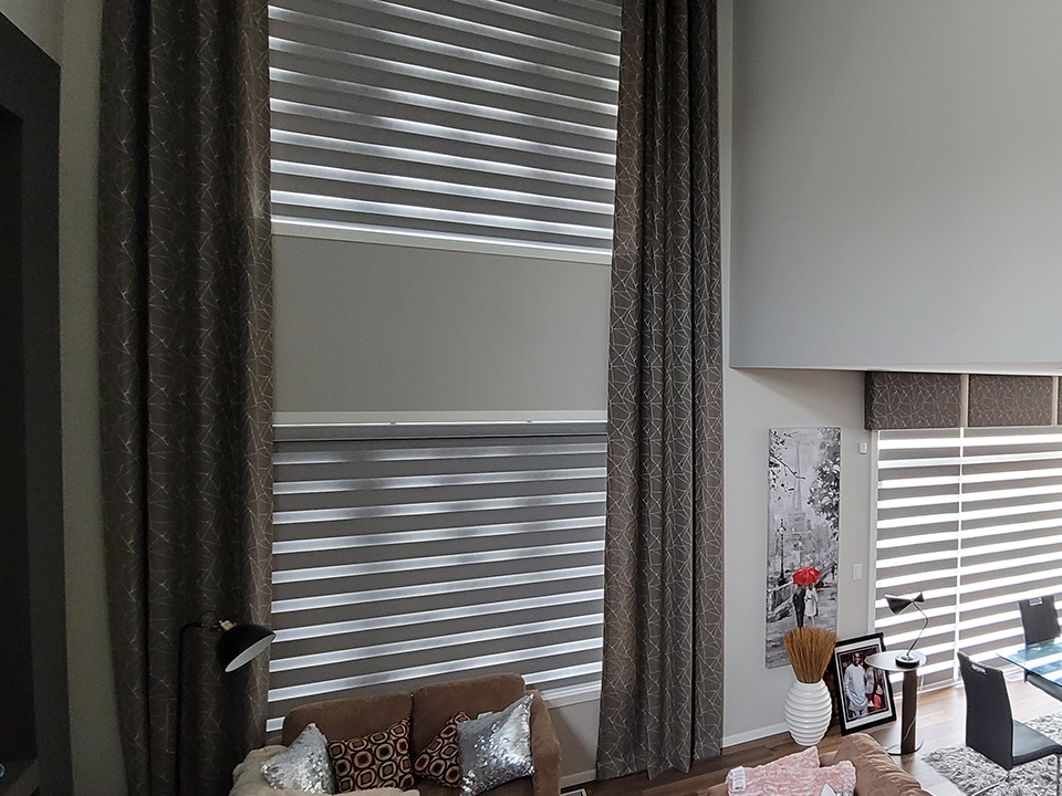 Custom Room Darkening Zebra Blinds - Combining Functionality and Aesthetics